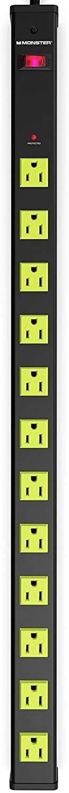 Monster Workshop Power Strip Surge Protector - 12 Outlets, 6ft Plug ...