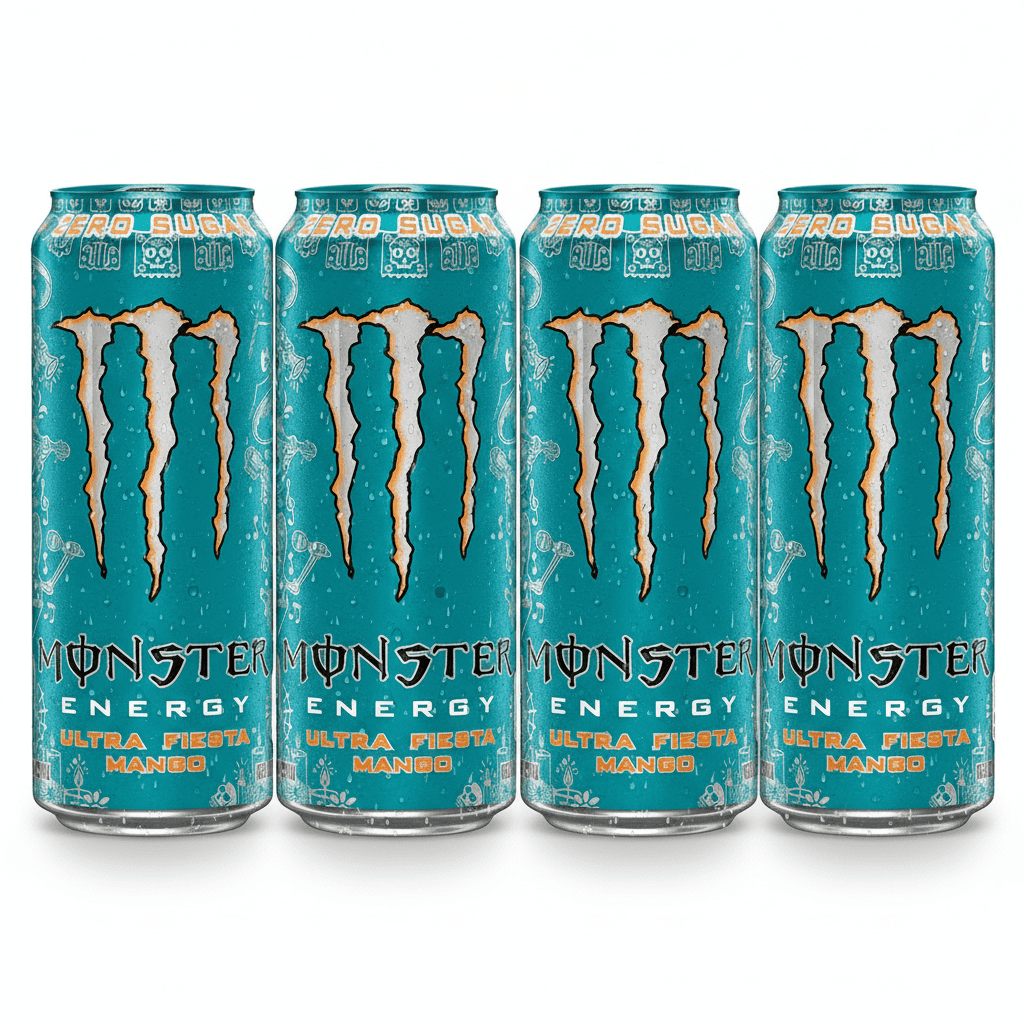 Monster Zero Sugar Ultra Fiesta Mango Energy Drink Can 16 fl oz (4Can ...
