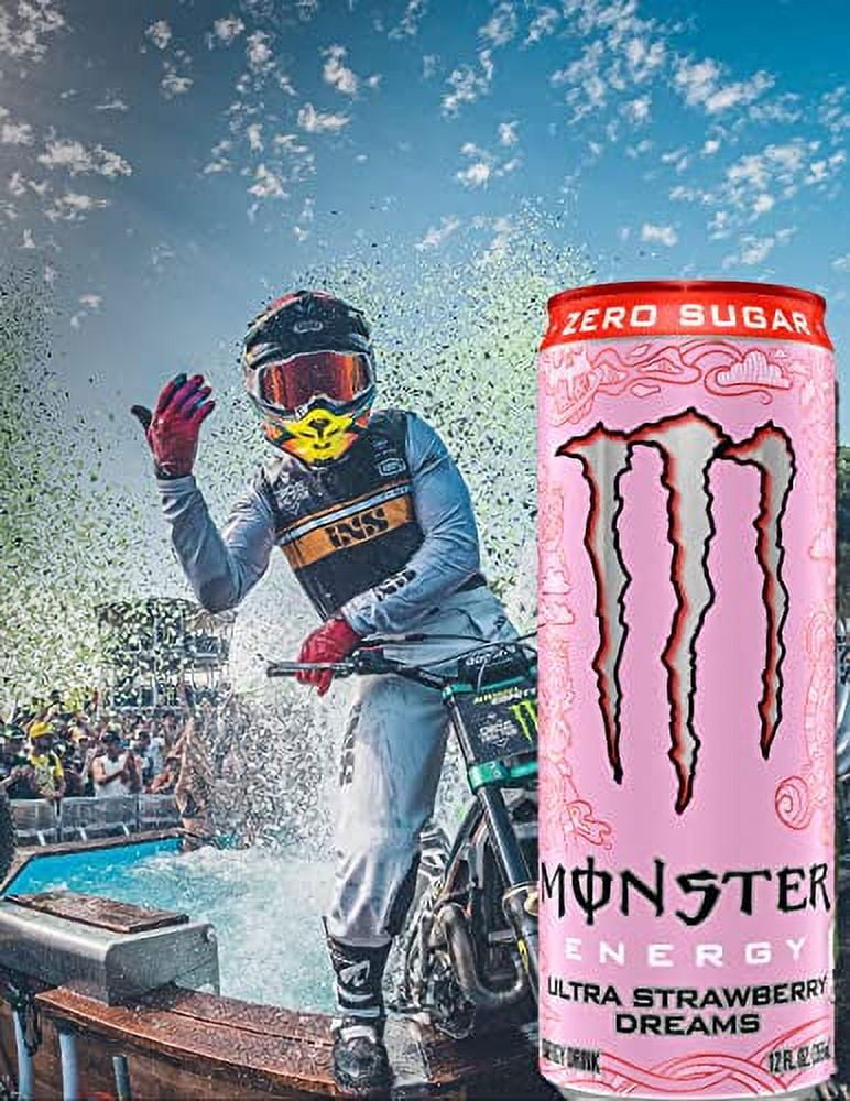 Monster Zero Sugar Ultra Strawberry Dreams Energy Drink, 12 fl oz, 8 ...