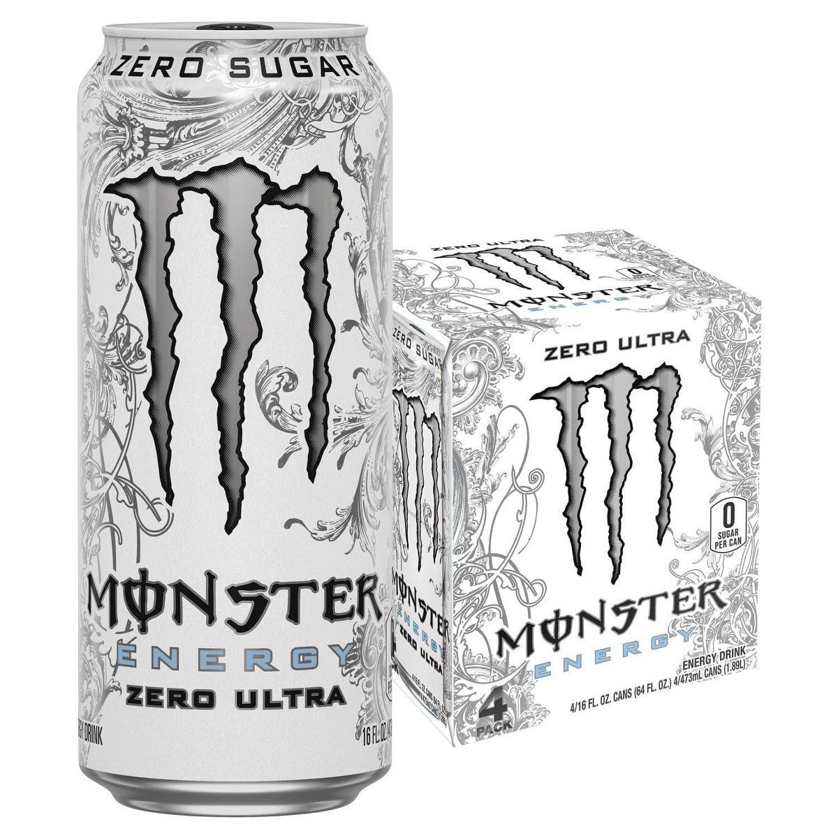 Monster Zero Ultra Energy Drink - 4pk/16 fl oz Cans - Walmart.com