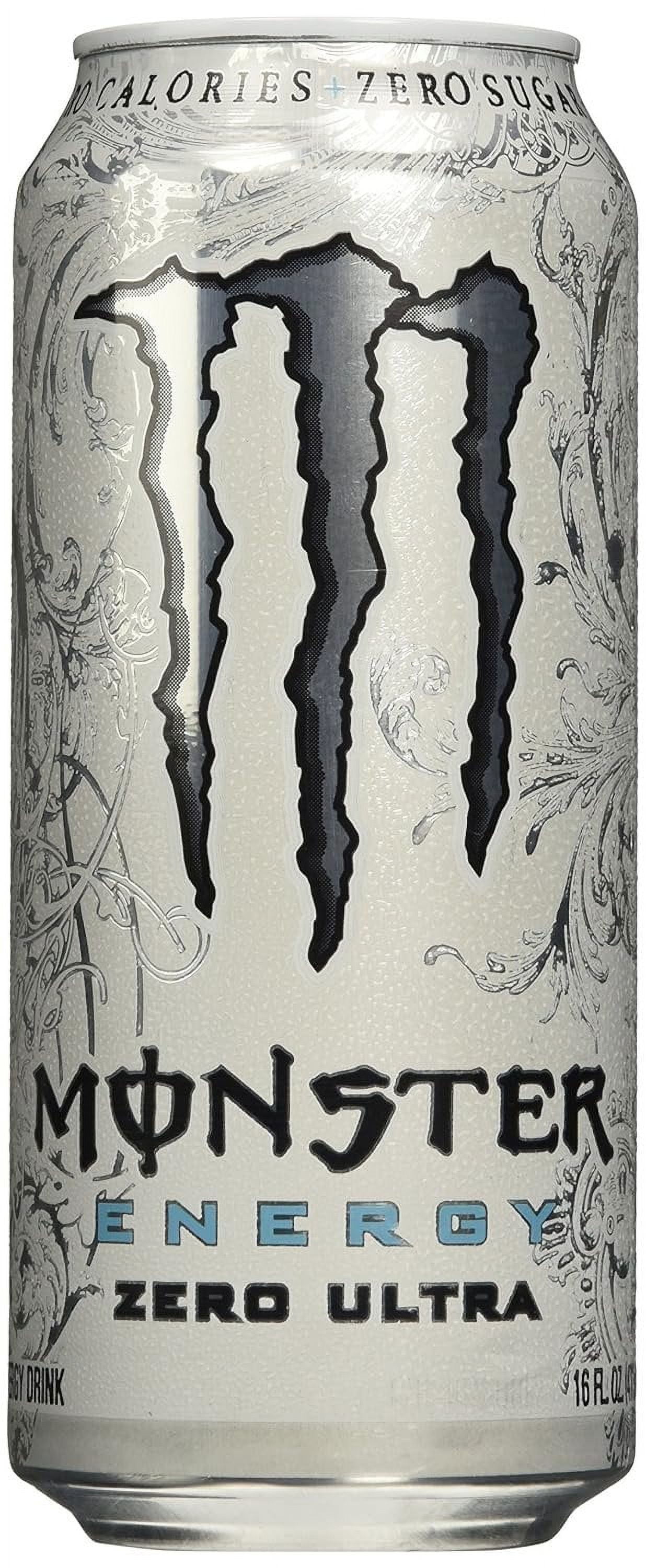 Monster Zero Ultra less sweet, lighter-tasting energy drink, carbonated ...
