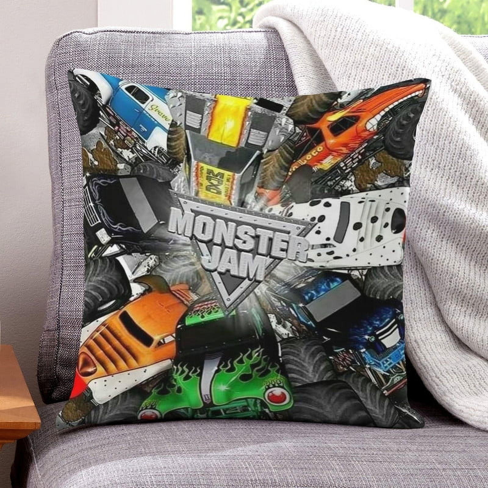 Monster jam Pillow Cover Case Gifts Pillowcase Home Decorative Throw ...