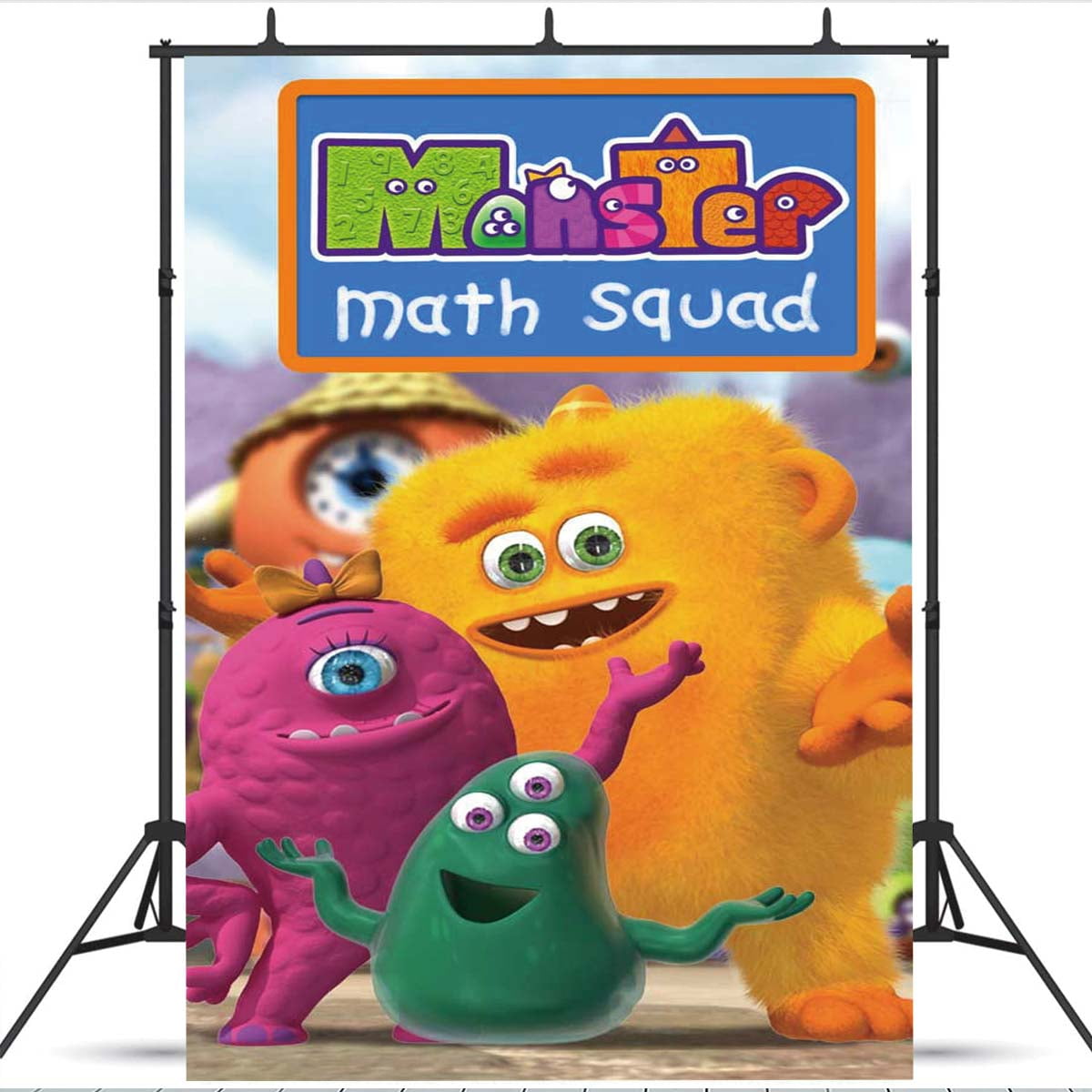 Monster math squad Backdrop school Taspestry Wall Decor Banner Party ...