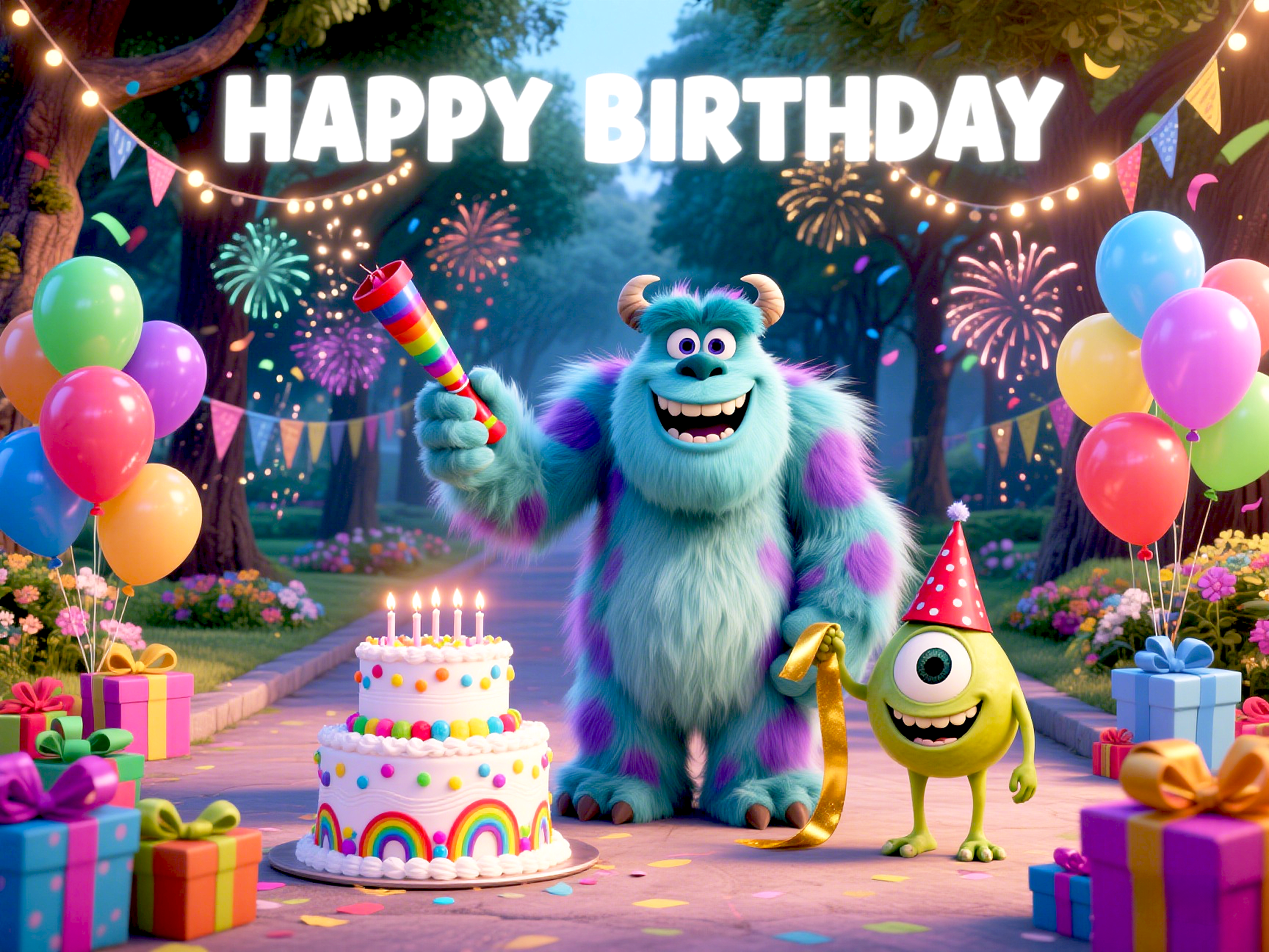 Monster theme birthday party background children Berik University ...