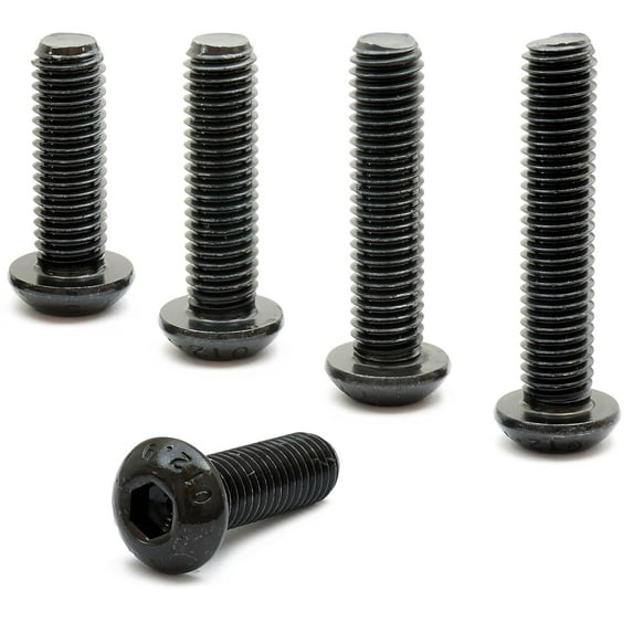 MonsterBolts - #4-48 x 1/4" Button Head Socket Cap Screws, ASME B18.3 ...