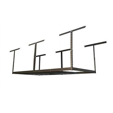 FLEXIMOUNTS Heavy Duty Adjustable Metal Wire Shelving Overhead Garage ...