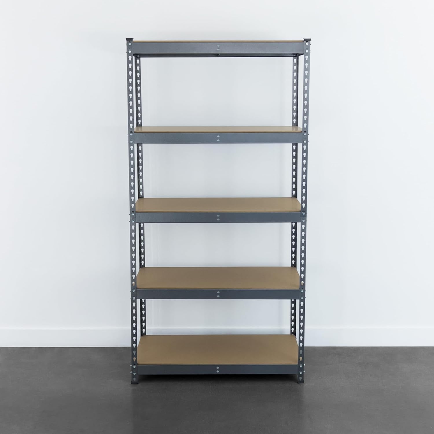 MonsterRax Modular Garage Shelving - 5 Tier Storage Shelves, Tall Metal ...