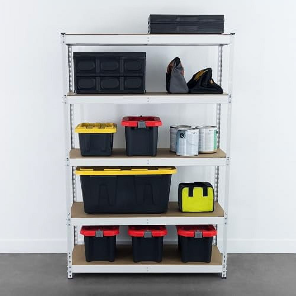 MonsterRax Modular Garage Shelving - 5 Tier Storage Shelves, Tall Metal ...