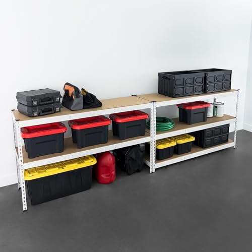 MonsterRax Modular Garage Shelving - 5 Tier Storage Shelves, Tall Metal ...