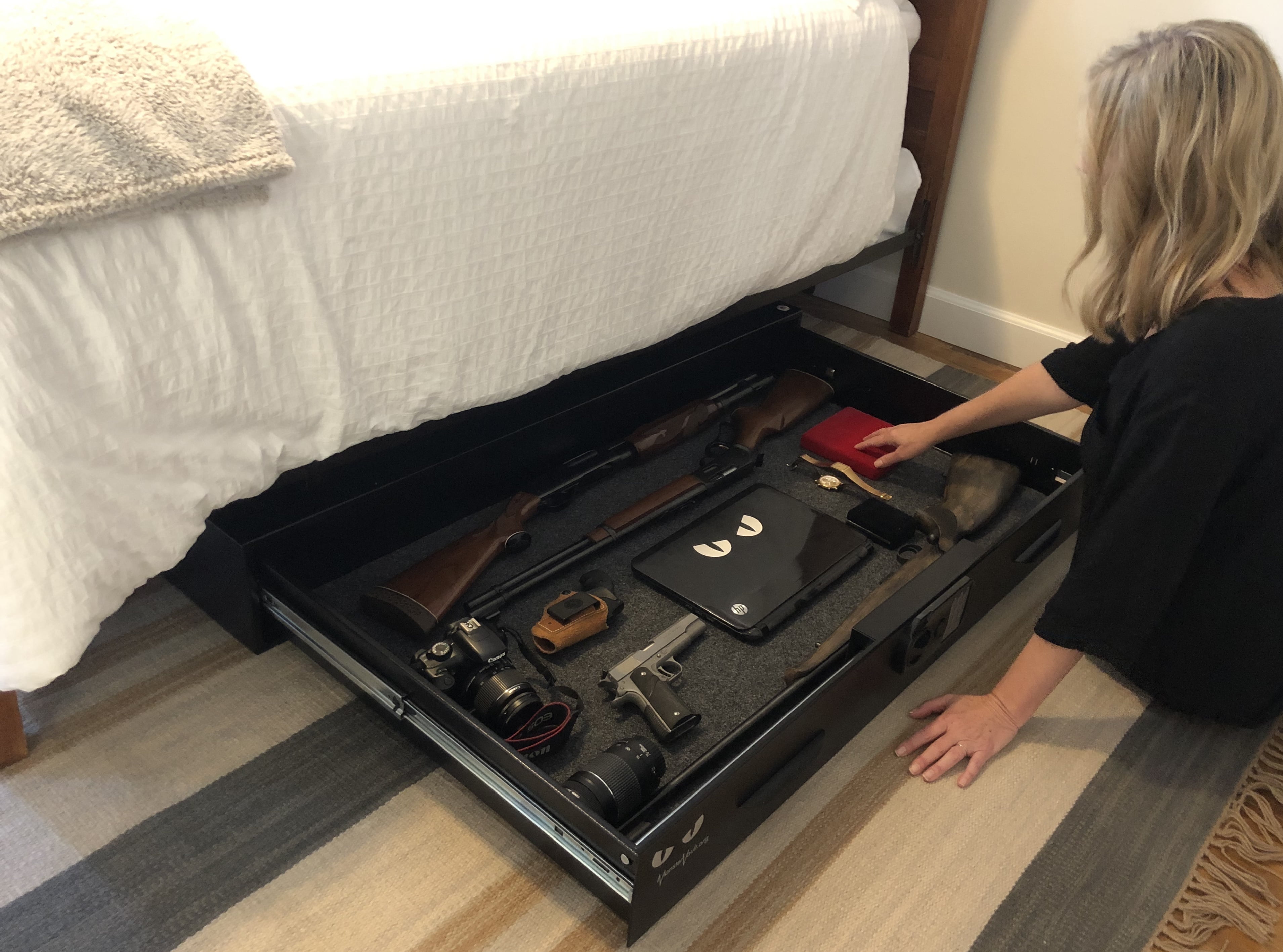 MonsterVault Underbed Safe: Heavy-Duty Lock Security Case for Money ...