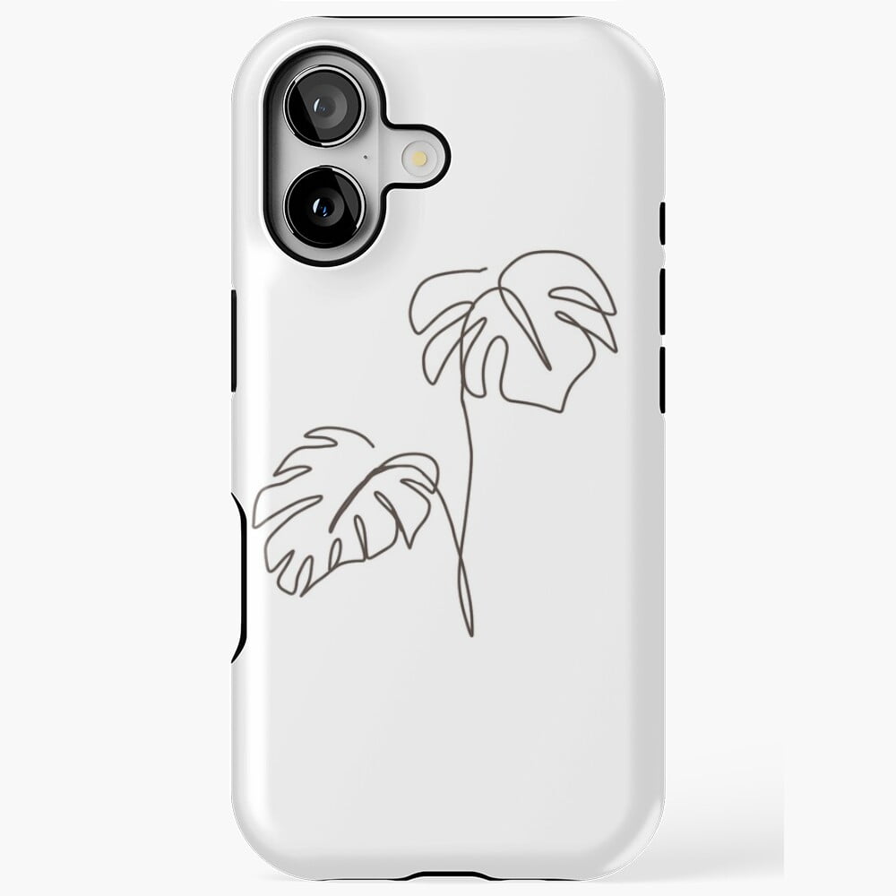 Monstera Bundle Line Drawing iPhone Case 17 to 11 Pro Max - Walmart.com