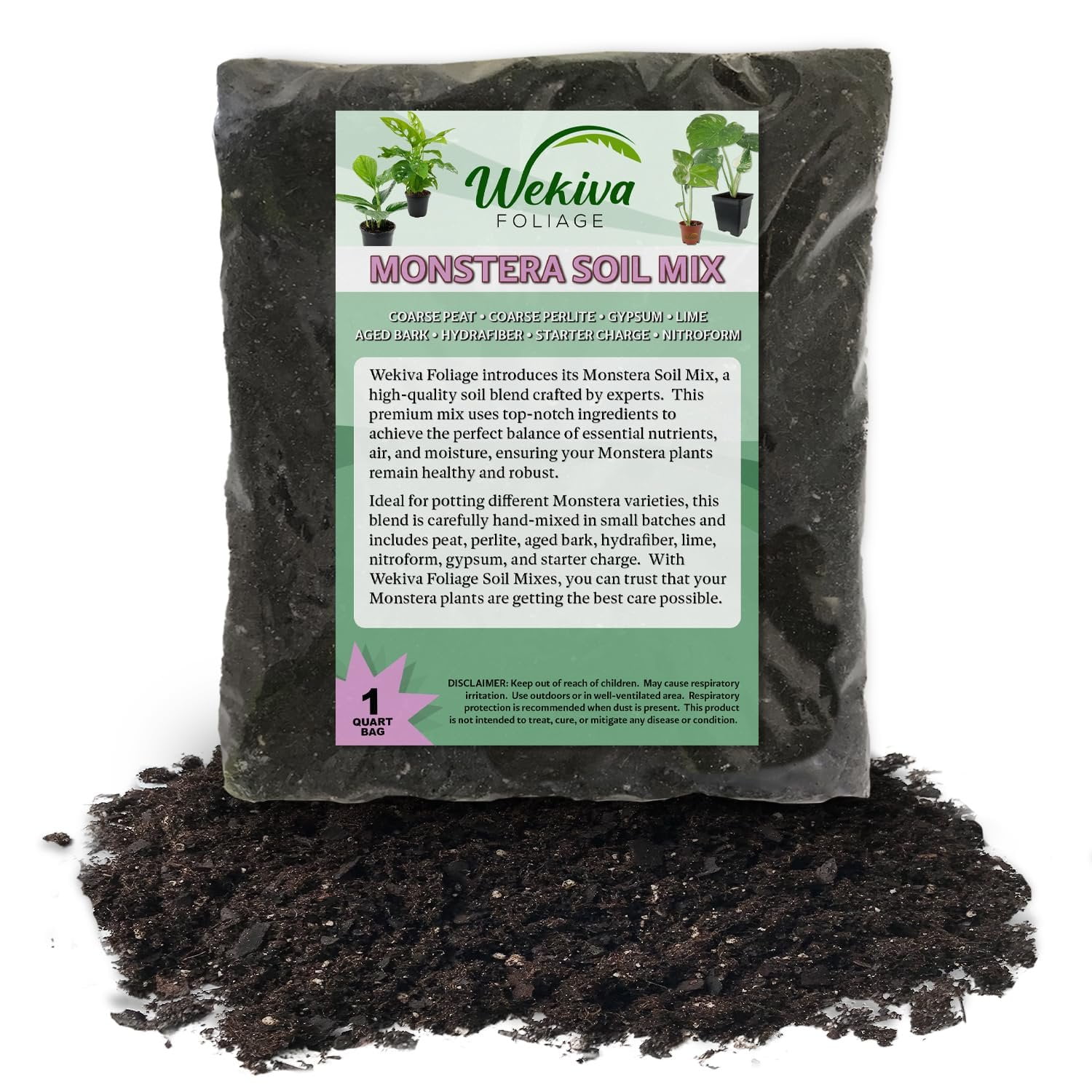 Monstera Growing Soil Mix 20 Quarts - Custom Soil Blend Potting Mix for ...