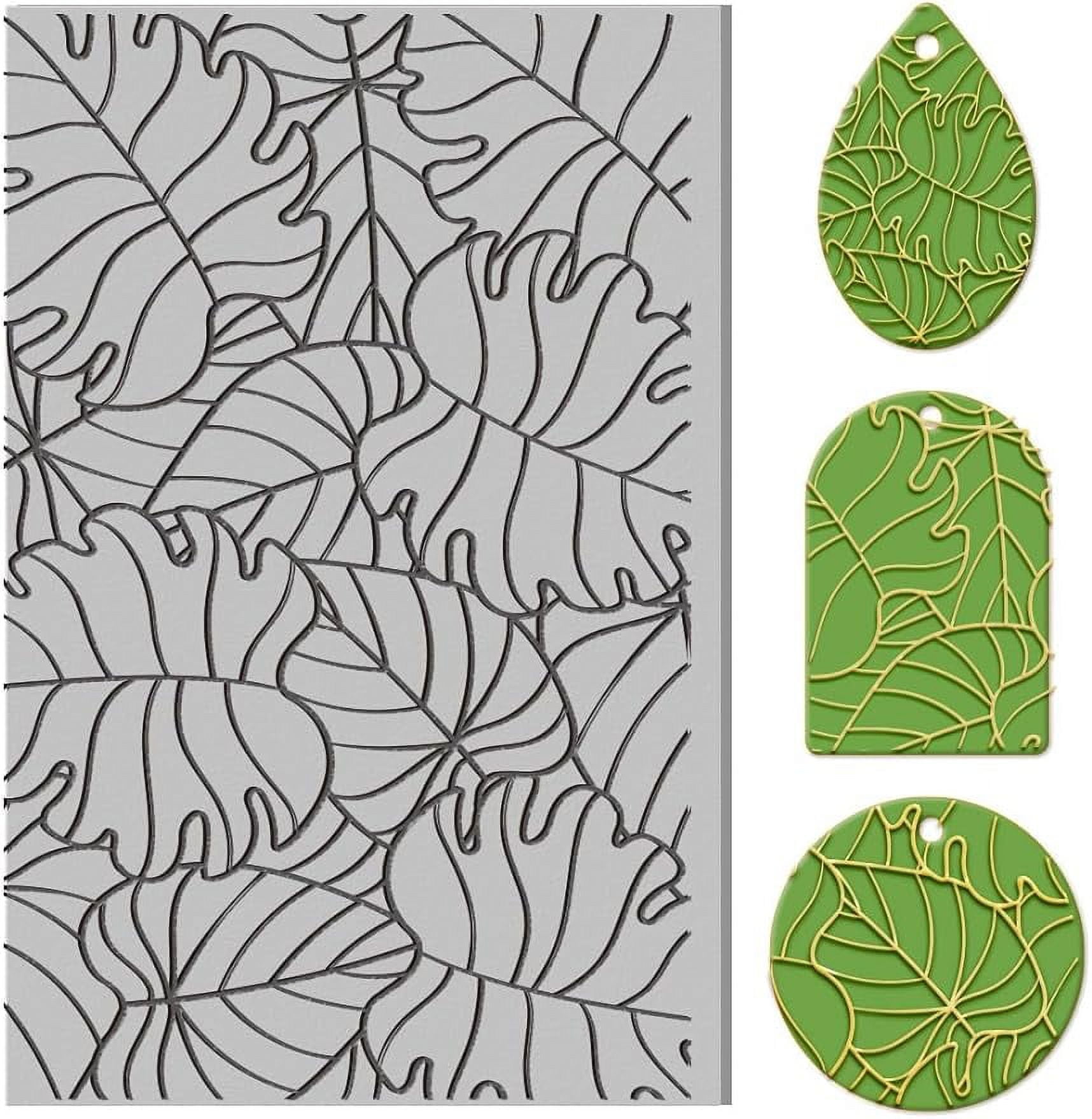 Monstera Leaf Clay Texture Mat Palm Leaf Clay Modeling Pattern Pad ...