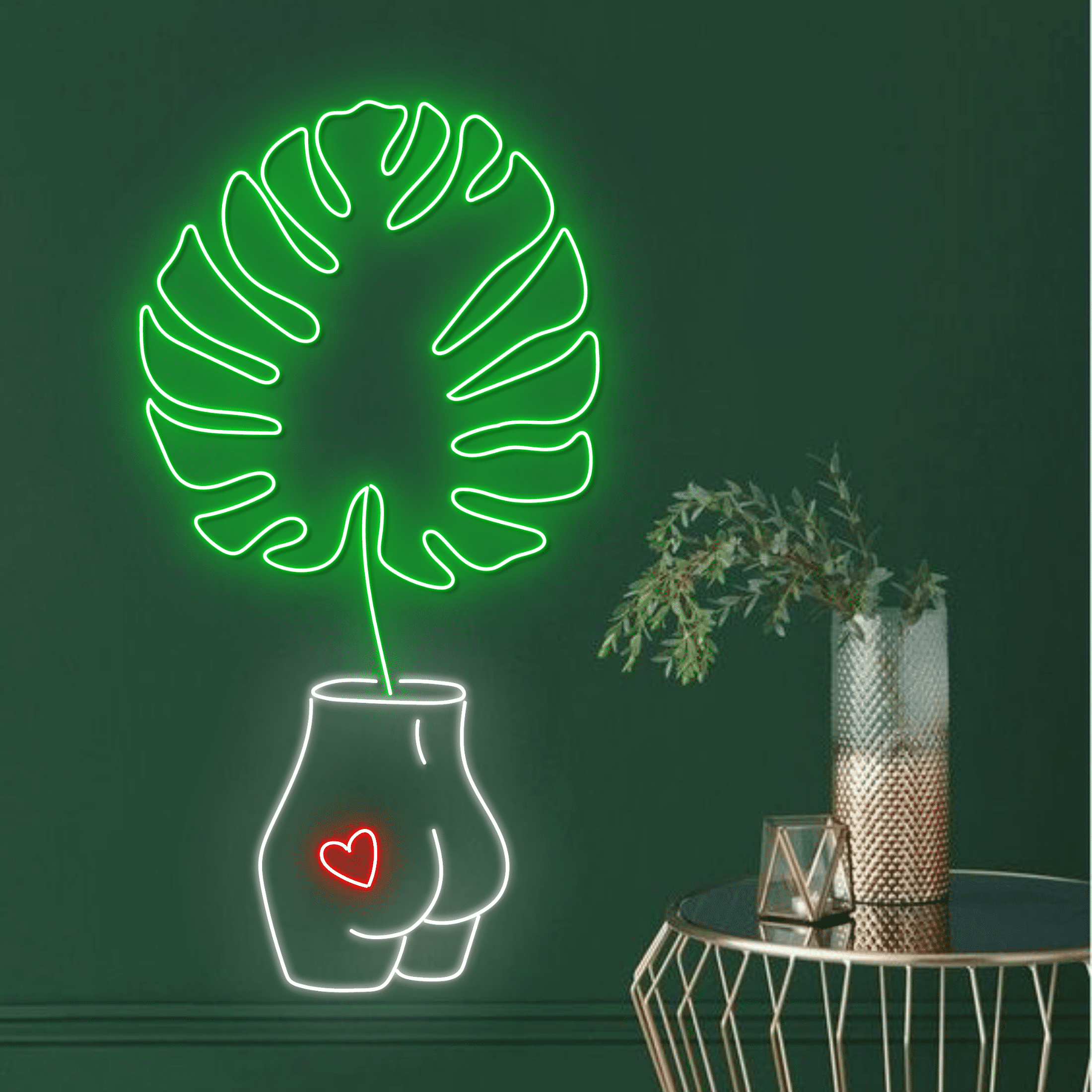 Monstera Leaf Neon Sign, Long-lasting Wall Art Decor - Walmart.com