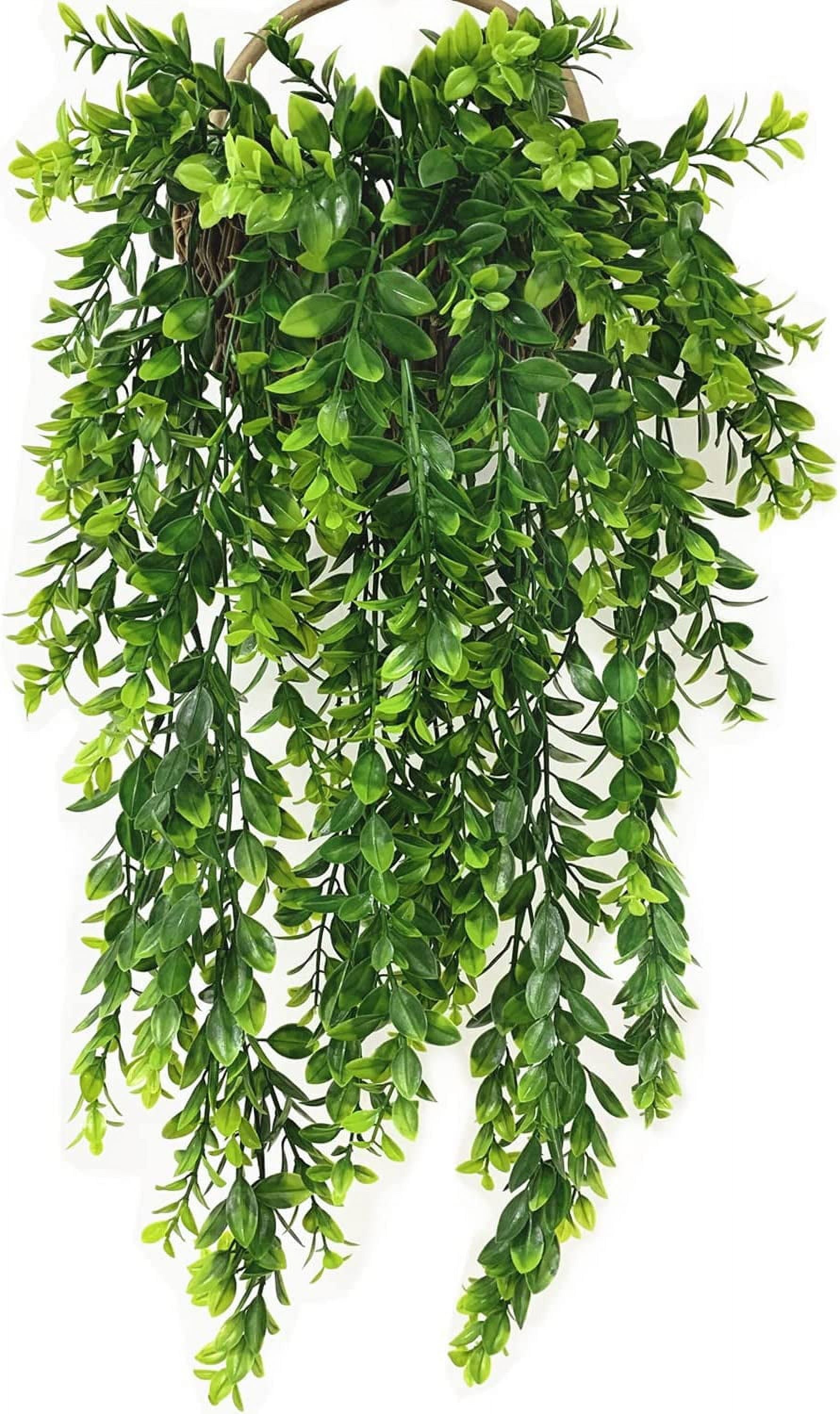 Monstera Leaves Artificial Hanging Vines 4 Pack, Fake Ivy Tropical ...