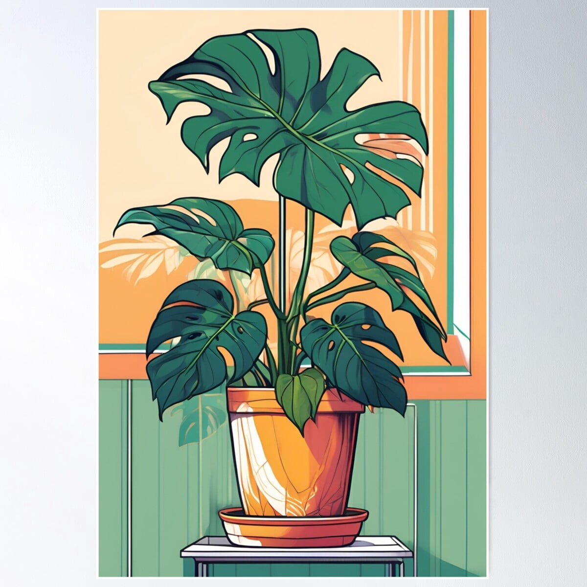 Monstera Magic - Indoor Jungle Vibes Poster Wall Art, Modern Wall Decor ...