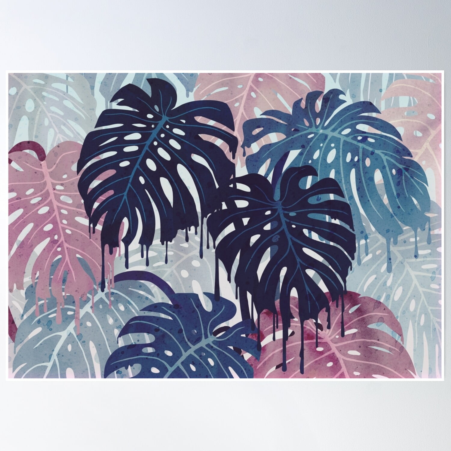Monstera Melt Poster Wall Art, Modern Wall Decor, 12x18 UNFRAMED ...