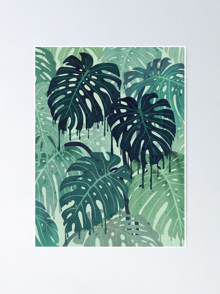 Monstera Melt (in Green) Fashion Art Decor Frame - Walmart.com