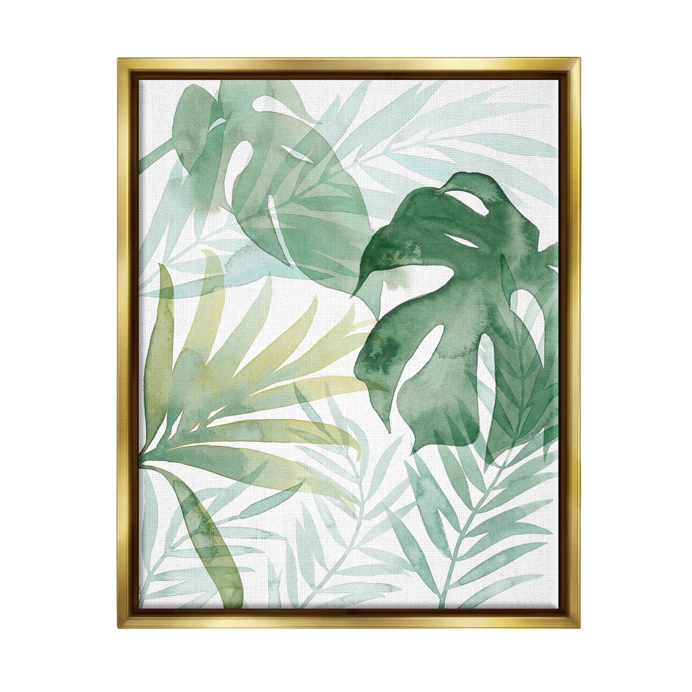 Monstera Overlapping Leaf Sprigs Botanical & Floral Graphic Art ...