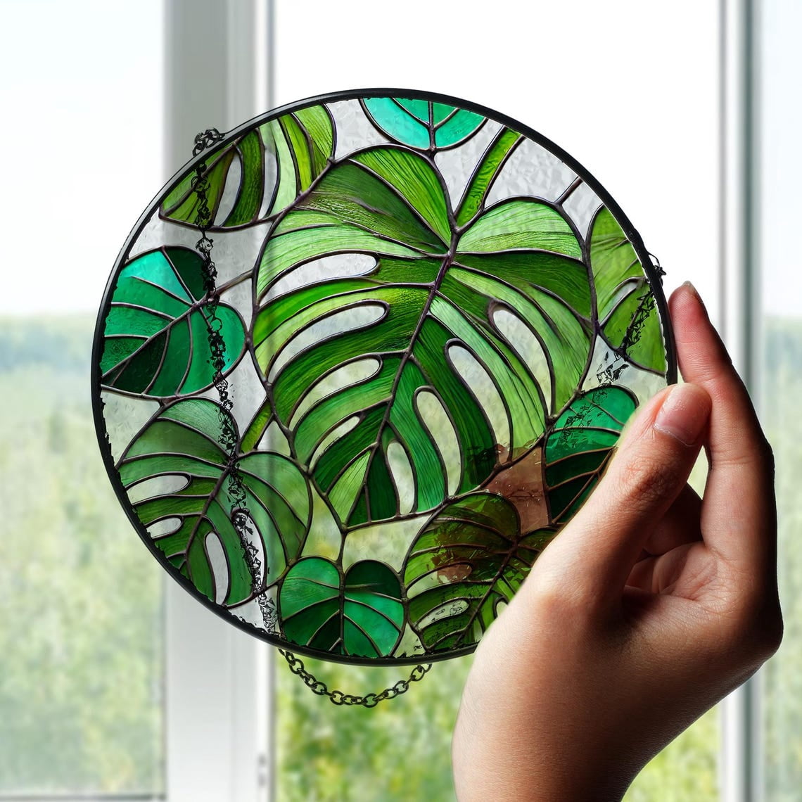 Monstera Plant GLASS Decor, Monstera Plant Lover Decor, Plant Lady ...