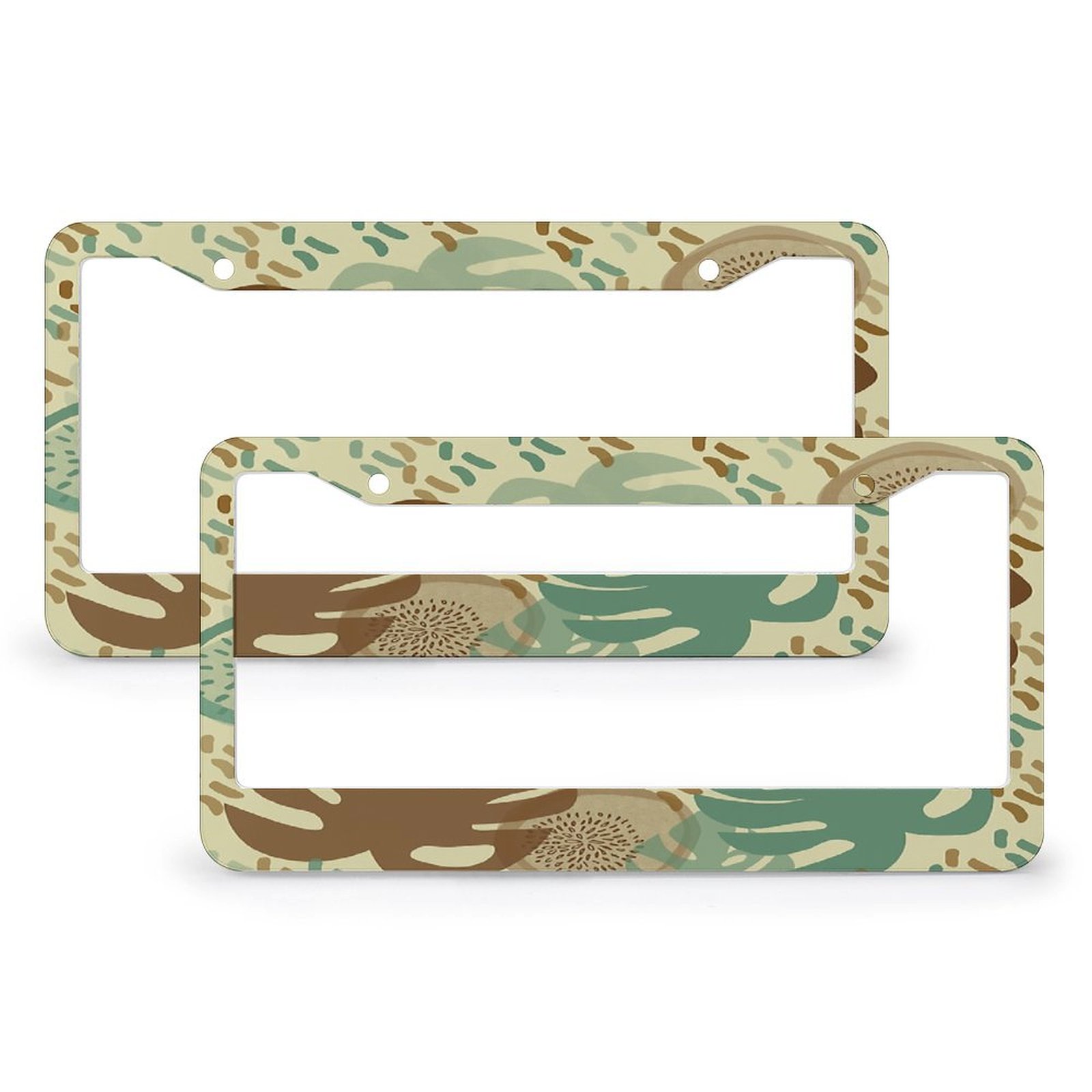 Monstera Plant Leaves Abstract Brown Tan Sage Green 2 Pack License ...