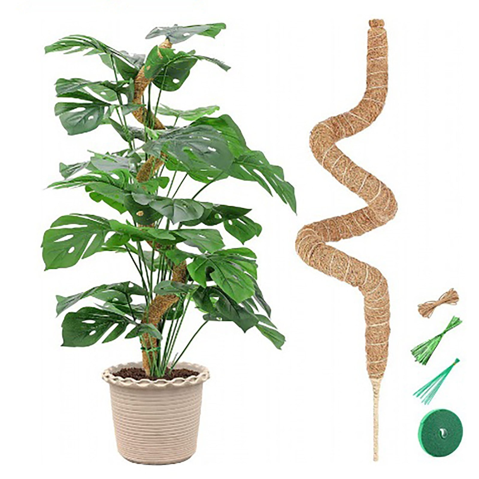 Hxoliqit Monstera Pole 45 Inch Pole Bendable Stick Holder Stakes Coir ...
