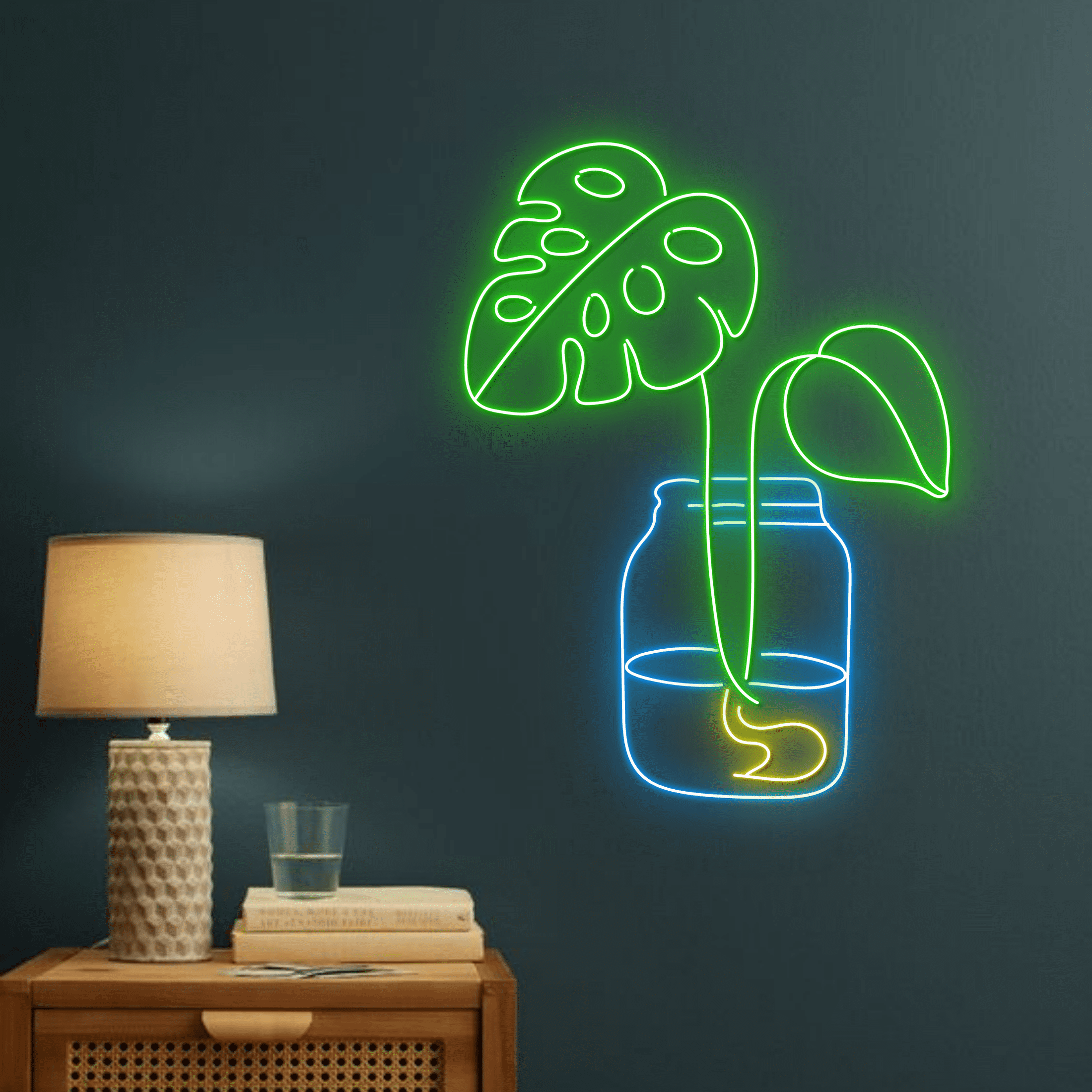 Monstera Pots Neon Sign, Flower Shop Long-lasting Decor - Walmart.com