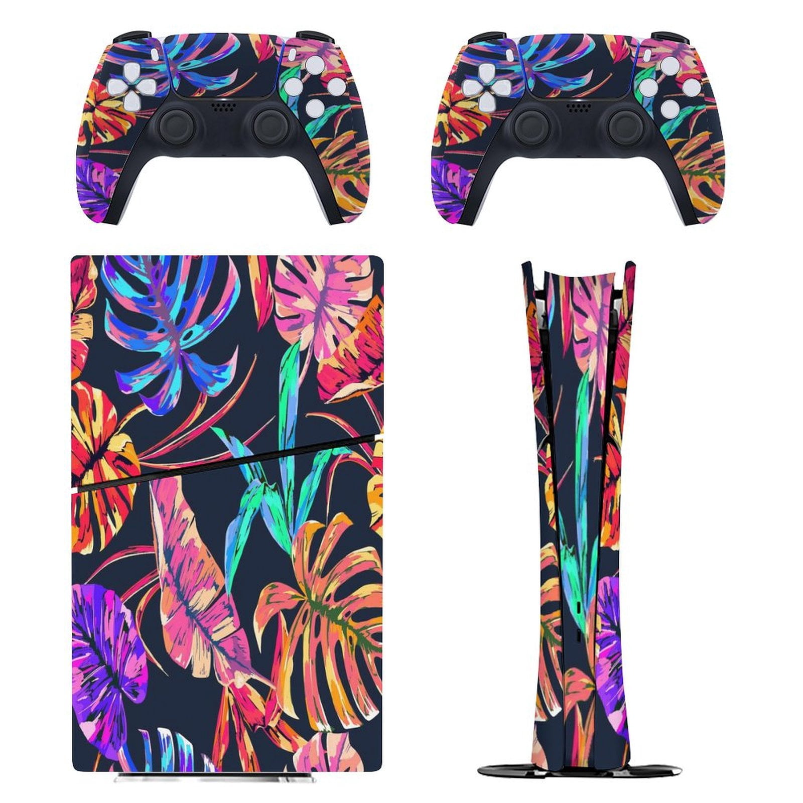 Monstera, Purple, Pink, Tropical PS5/PS5 Slim Digital Disc Skin Sticker ...