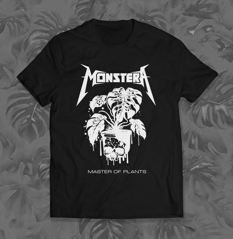 Monstera T Shirt for Metal Head Plant Lover Gift Idea For Him Plant Dad ...