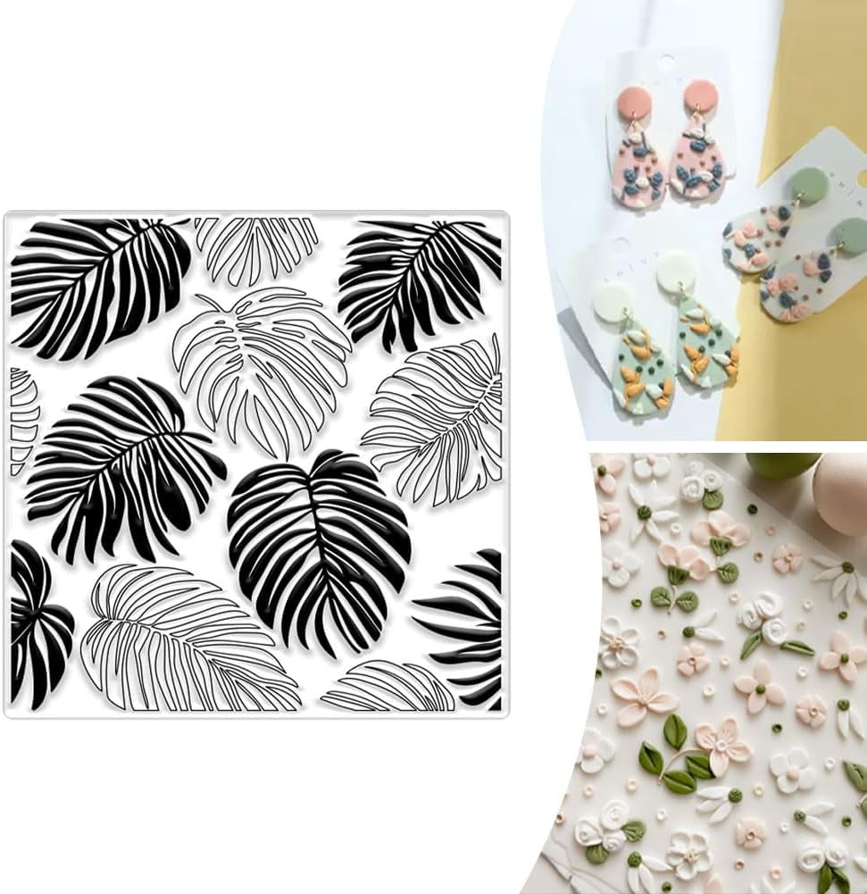 Monstera Turtle Polymer Clay Texture Sheet Silicone Texture Stamp ...