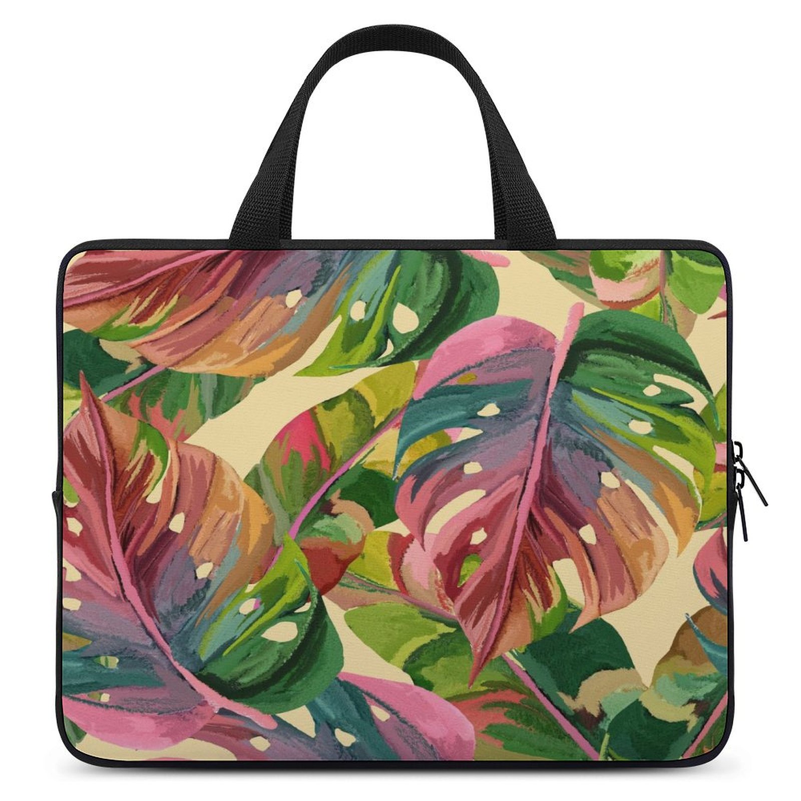 Monstera，pink，green Laptop Bag Women Man 10 12 13 15 17 Inch Office ...