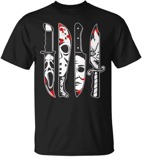 Monsterry Horror Movie Characters in Knives T Shirt - Walmart.com