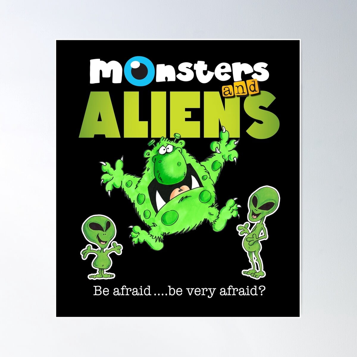 Monsters & Aliens V1 Poster Wall Art, Modern Wall Decor For Living Room ...