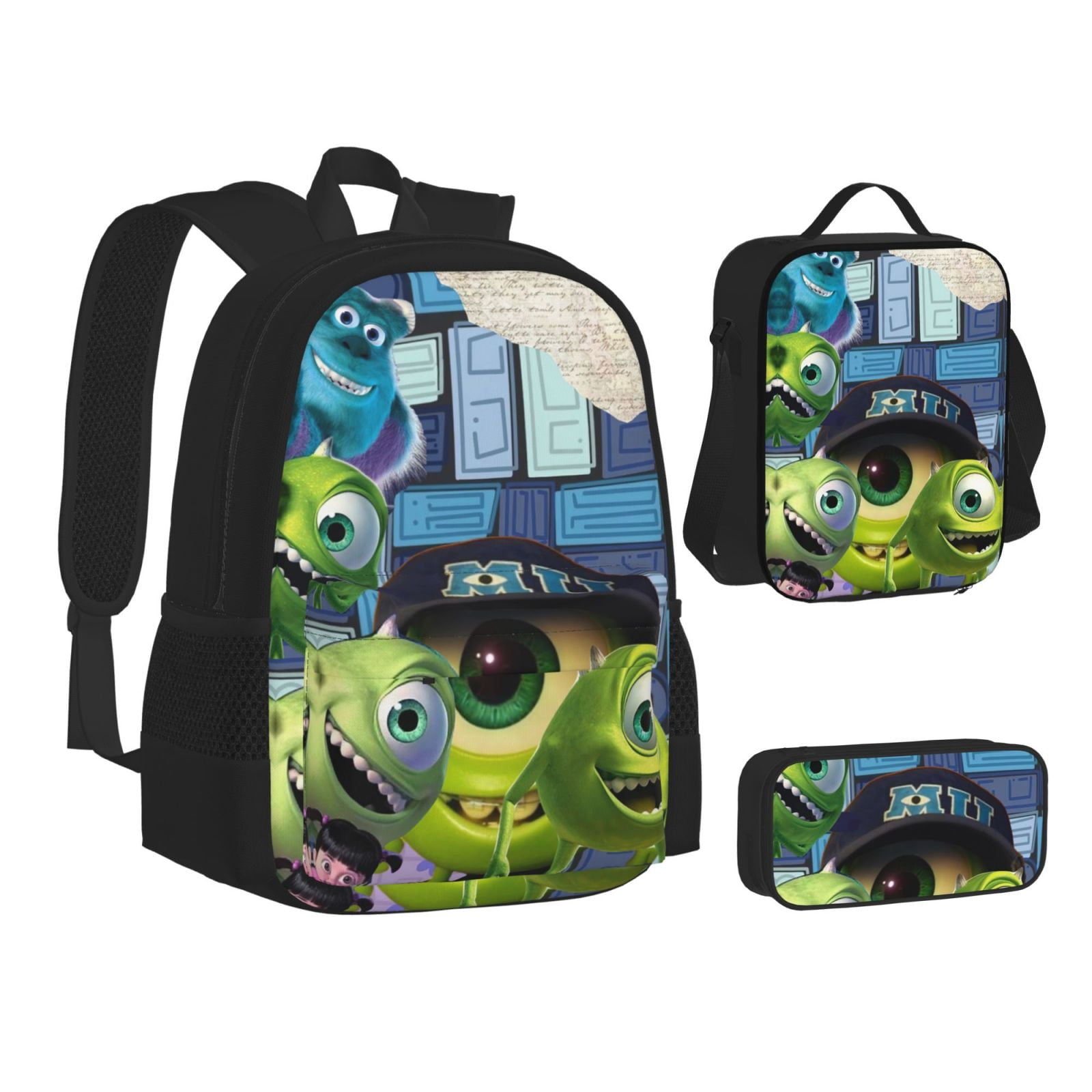 Monsters Backpack Set Versatile 3-in-1 with Crossbody Lunch Bag and ...