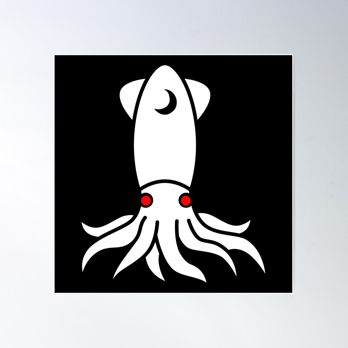 Monsters Below Octopus Poster Wall Art, Modern Wall Decor For Living ...