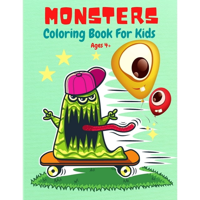 Monsters Coloring Book for Kids: Activity Coloring Book for Hours of ...