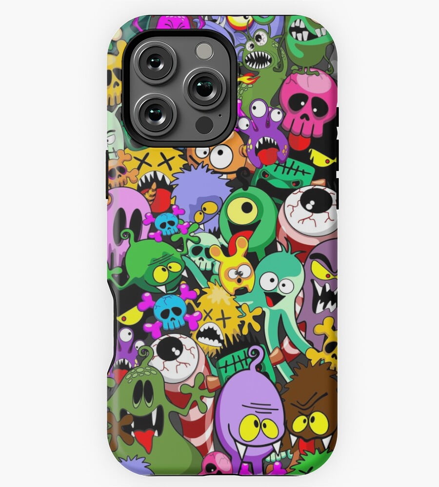 Monsters Doodles Characters Saga GA6124 Phone Case for iPhone 11 to 17 ...