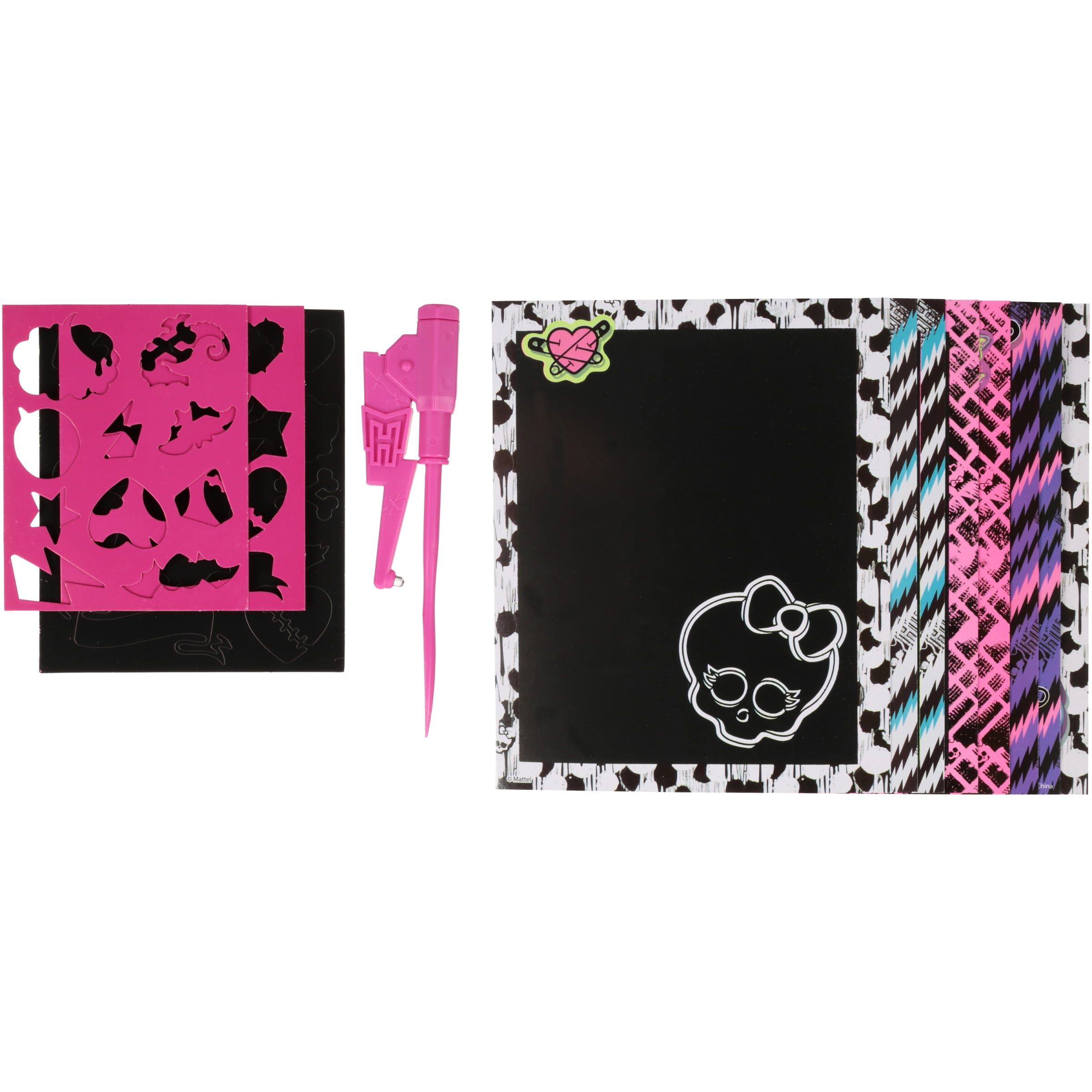 Monsters High? Make Your Art Glow! Scratch N' Glow 16 pc Carded Pack ...