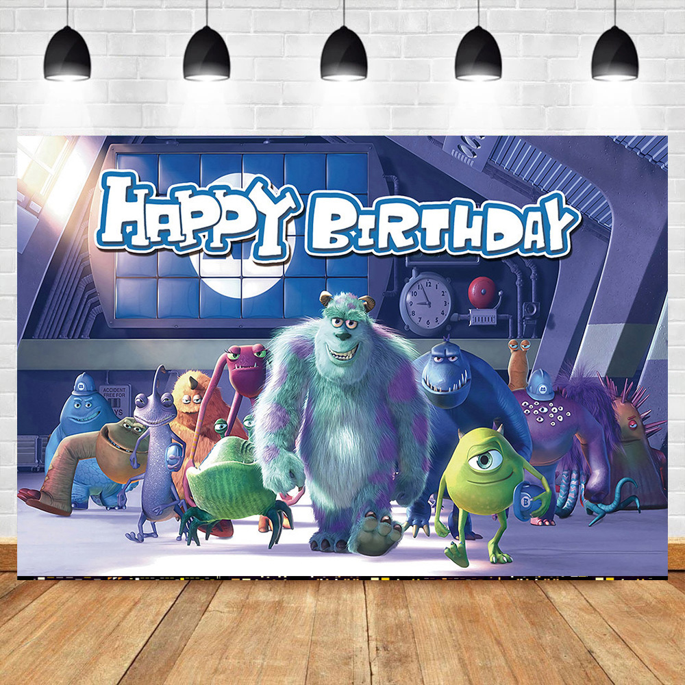 Monsters Inc Backdrop Banner Monsters Inc Theme Party Decoration for ...