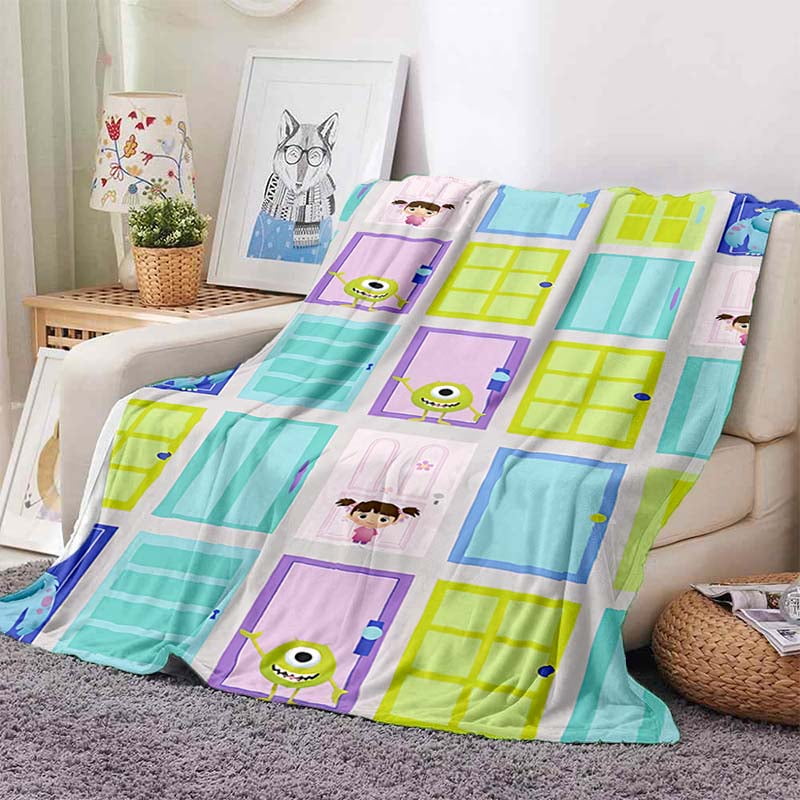 Monsters Inc Cozy Flannel Throw Blanket for Couch Monsters Inc Soft ...