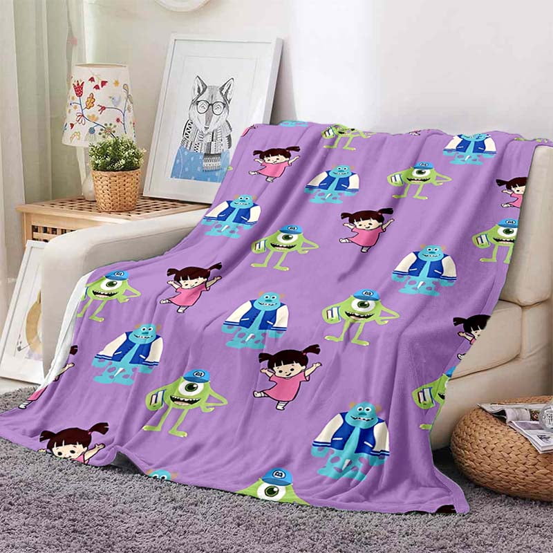 Monsters Inc Cozy Flannel Throw Blanket for Couch Monsters Inc Soft ...
