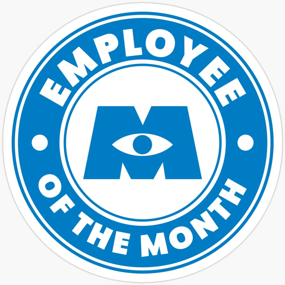 Monsters Inc Employee Of The Month Sticker Phone Decal Water Bottle Stickers Car Decals, Laptop ...