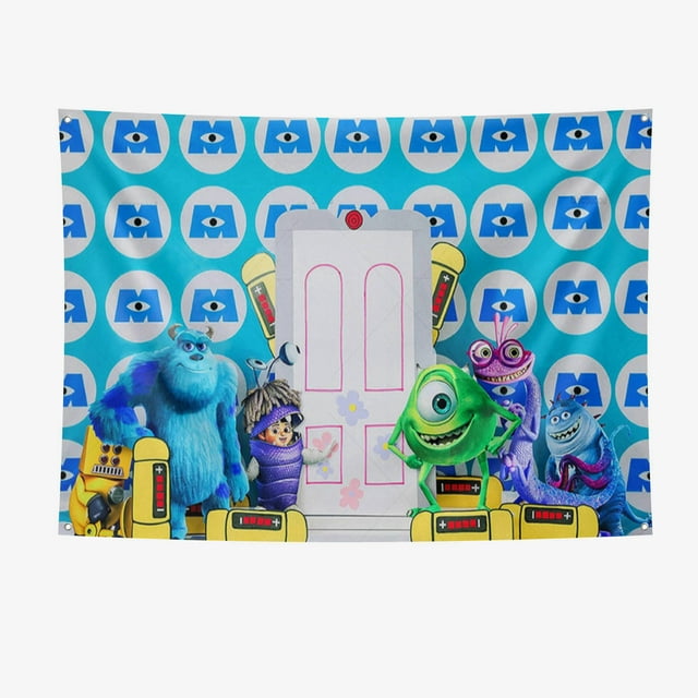 Monsters, Inc. Festival Backdrop Party Banner 7x5ft Party Supplies ...