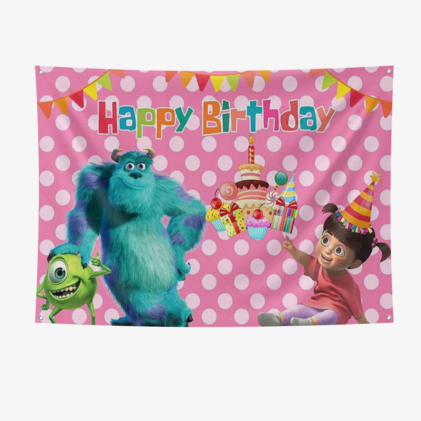 Monsters, Inc. Festival Backdrop Party Banner 7x5ft Party Supplies ...