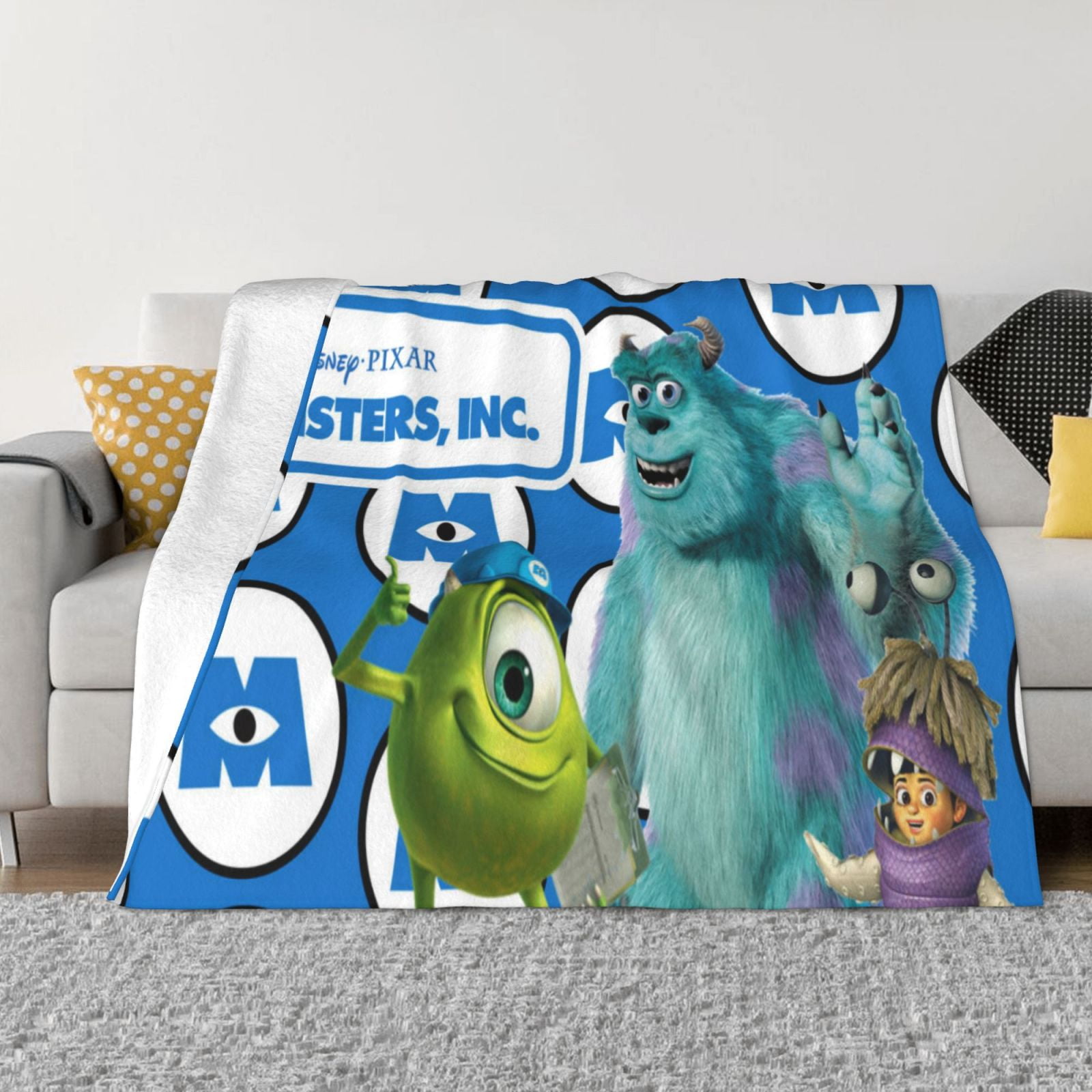 Monsters, Inc Fleece Throw Blanket For Couch Or Bed - Plush Cozy Fuzzy ...