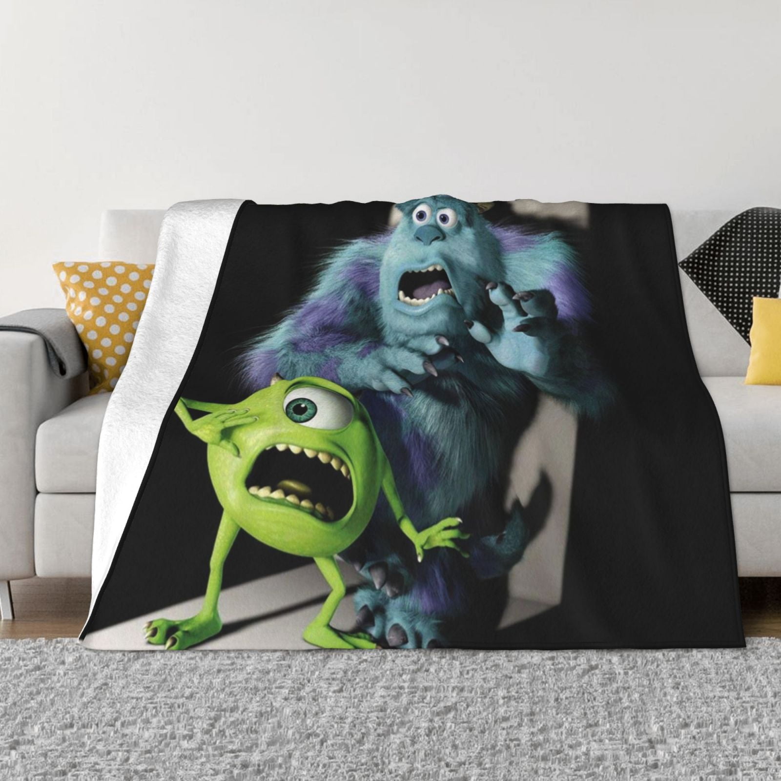 Monsters, Inc Fleece Throw Blanket For Couch Or Bed - Plush Cozy Fuzzy ...