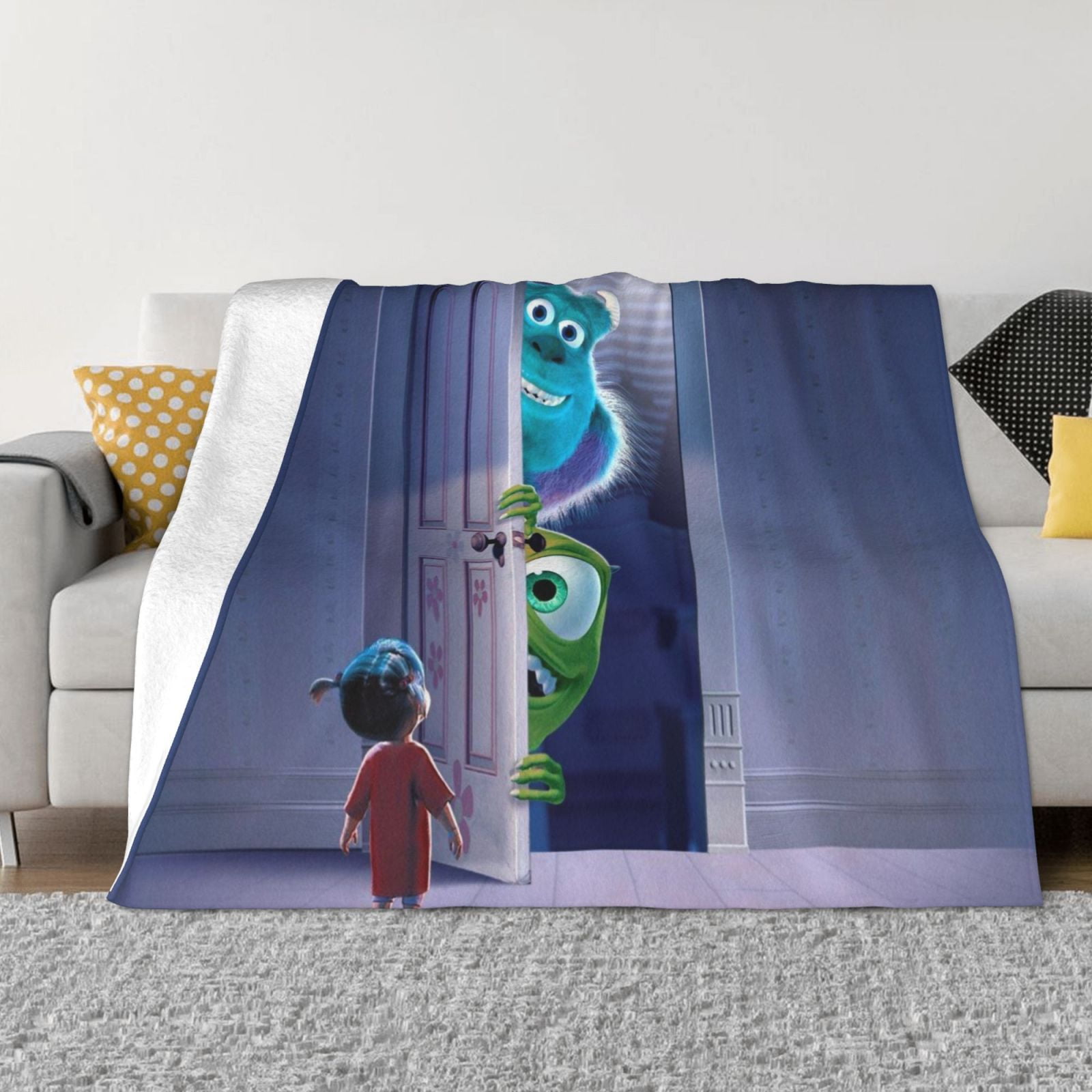 Monsters, Inc Fleece Throw Blanket For Couch Or Bed - Plush Cozy Fuzzy ...