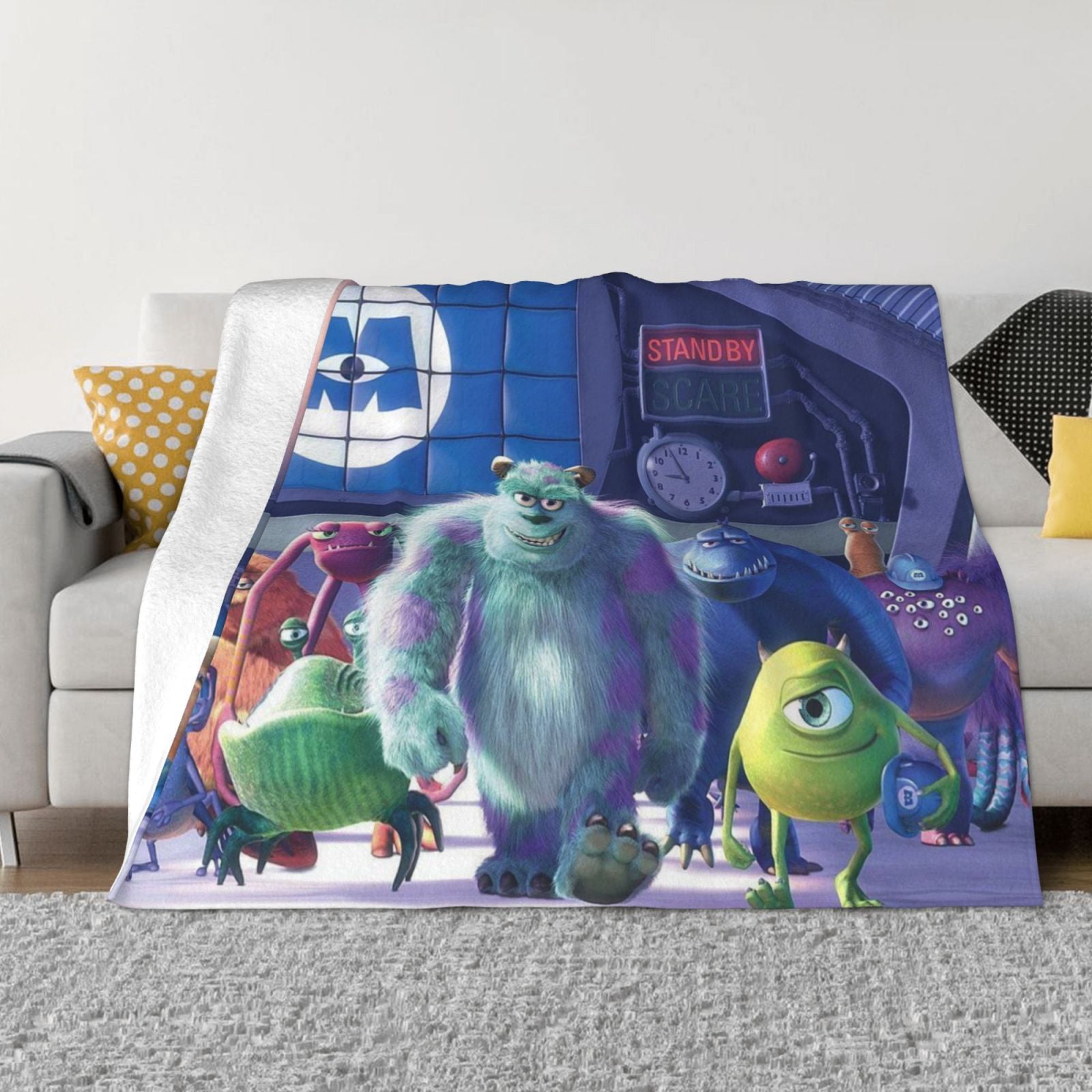Monsters, Inc Fleece Throw Blanket For Couch Or Bed - Plush Cozy Fuzzy ...