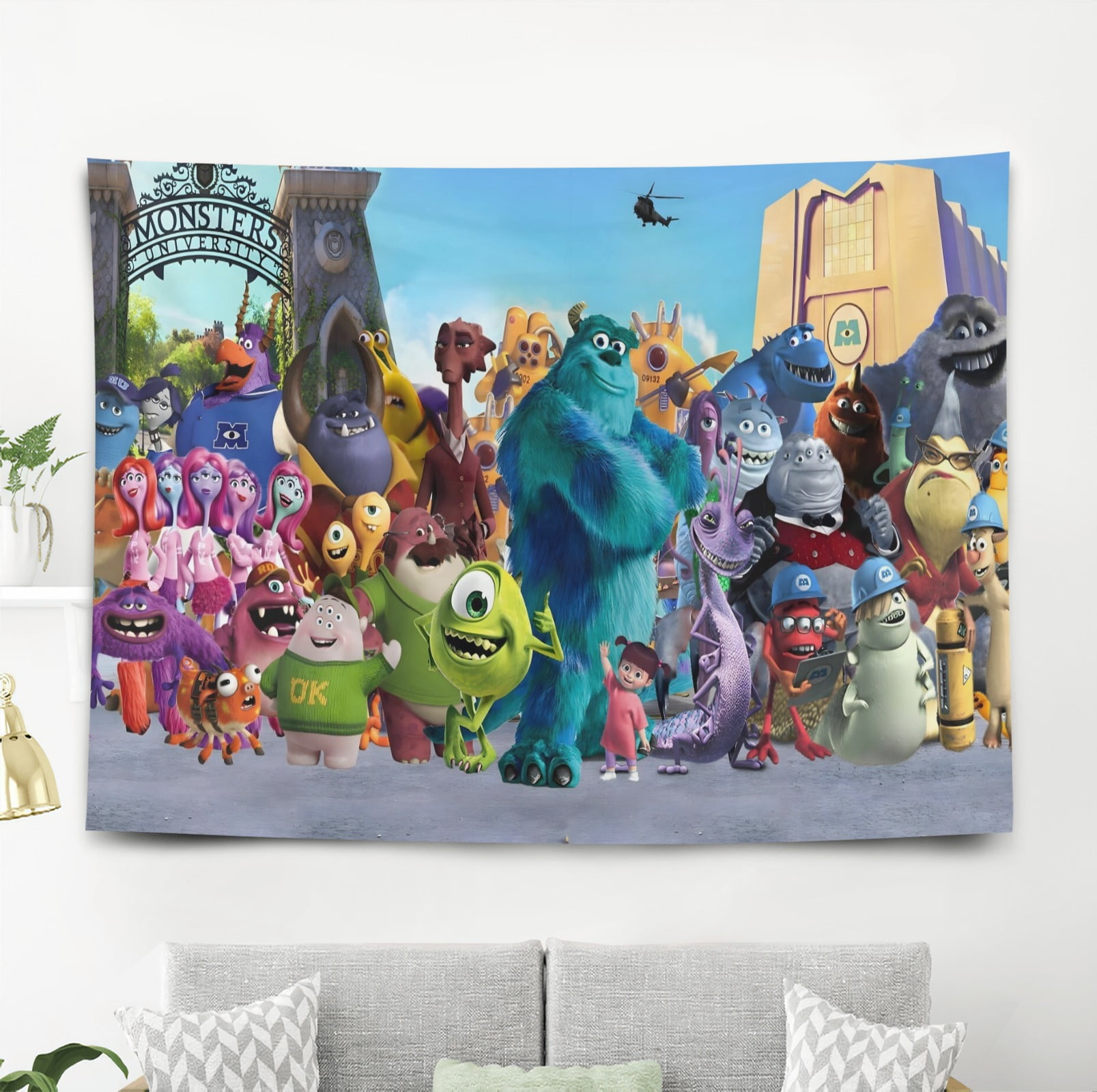Monsters, Inc. Franchise-Theme Anti-pilling Tapestry Gift Wall Hanging ...
