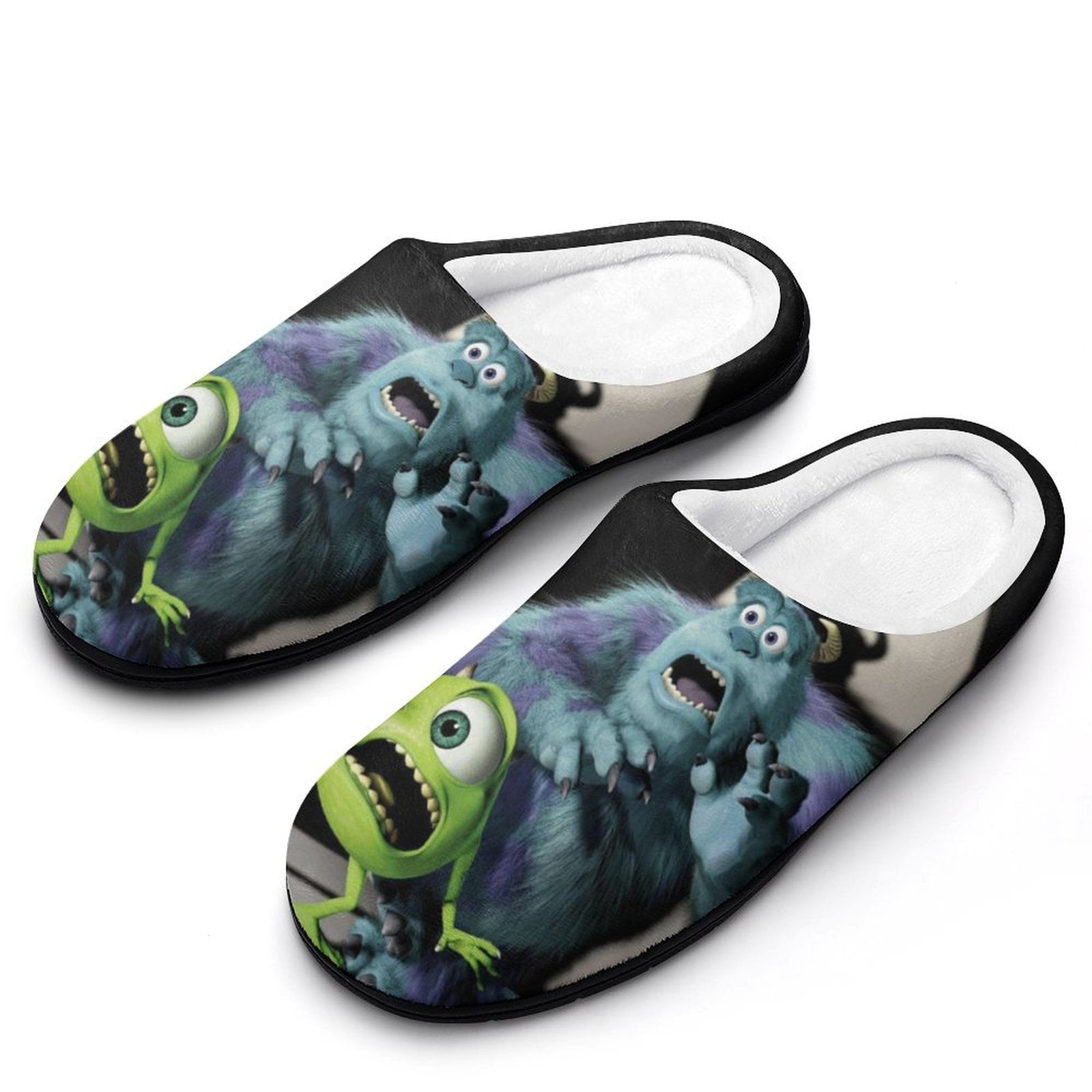 Monsters, Inc Men Slippers Non-Slip Fuzzy House Slippers Warm Soft ...